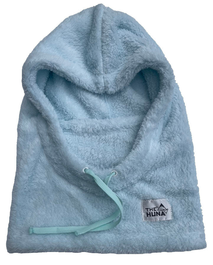 Light Blue - Fuzzy Fleece Helmet Hoodie – TheHuna