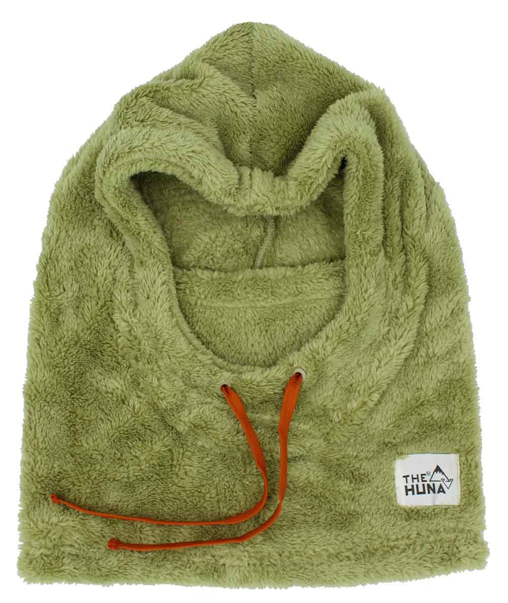 Green - Fuzzy Fleece Helmet Hoodie – TheHuna