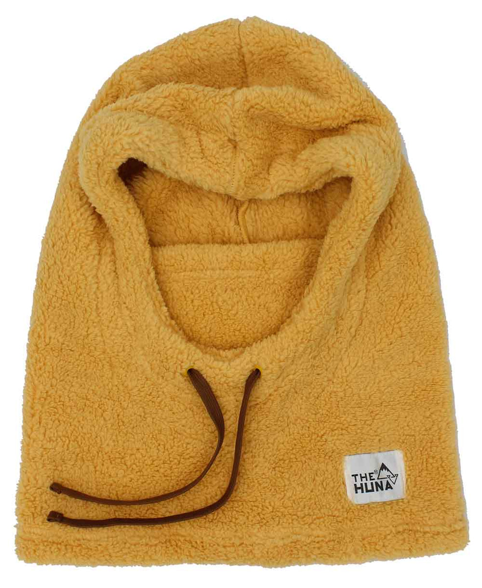 Yellow Gold - Fuzzy Fleece Helmet Hoodie – TheHuna